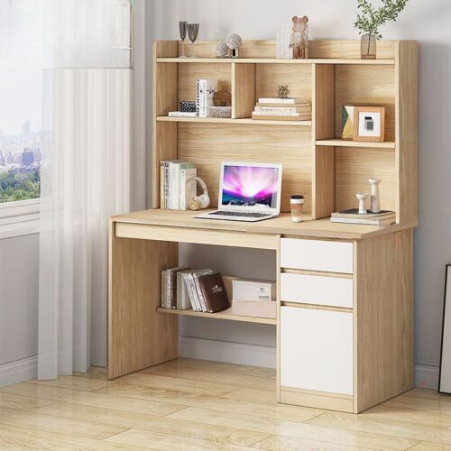 Meja Belajar Dengan Rak Minimalis Modern | Homarindo