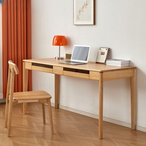 Meja Kerja Kayu Jati Simple Minimalis Murah | Homarindo