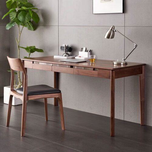 Meja Kerja Minimalis Simple Kayu Jati | Homarindo