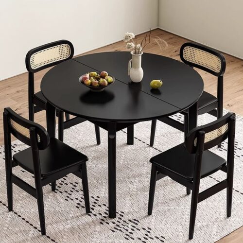 Meja Kursi Cafe Bulat 4 Orang Minimalis | Homarindo