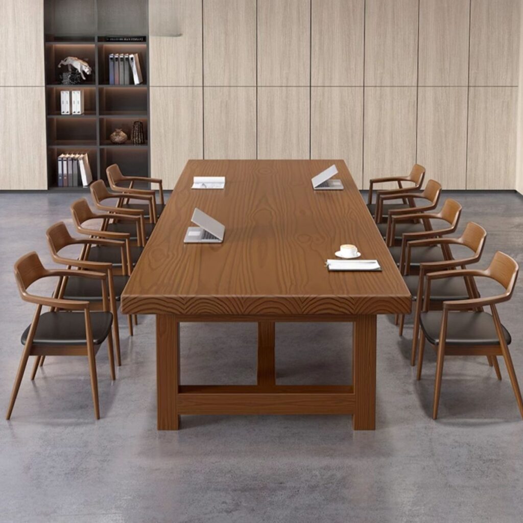 Meja Meeting Minimalis Modern Style Natural | Homarindo