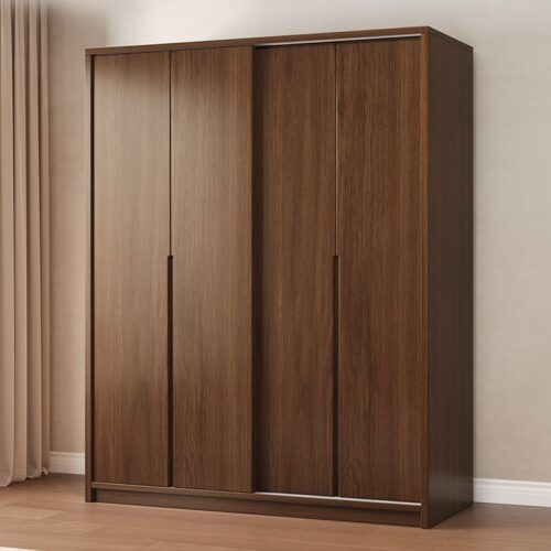 Lemari Baju Pintu Geser Kayu Jati Minimalis Modern | Homarindo